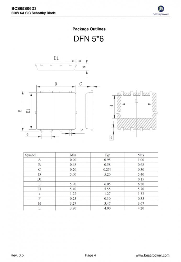 BCS65S06D3 datasheet page 4