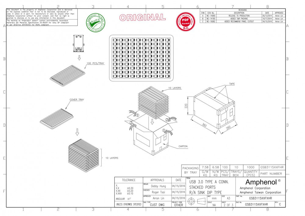 Amphenol GSB311538FRHR drawing page 2