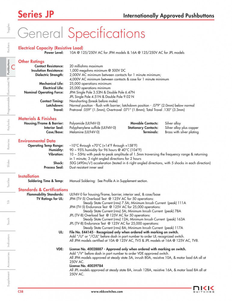 JPM16B-H technical document page 1