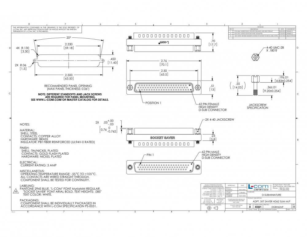 L-com DGBH62MF technical drawing preview