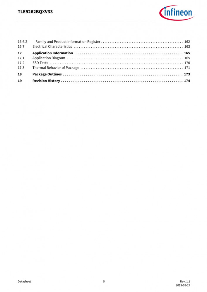 TLE9262BQXV33 datasheet page 5