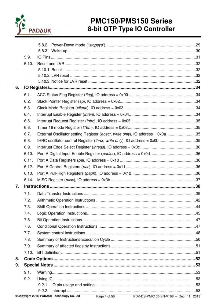 PMC150 datasheet page 4