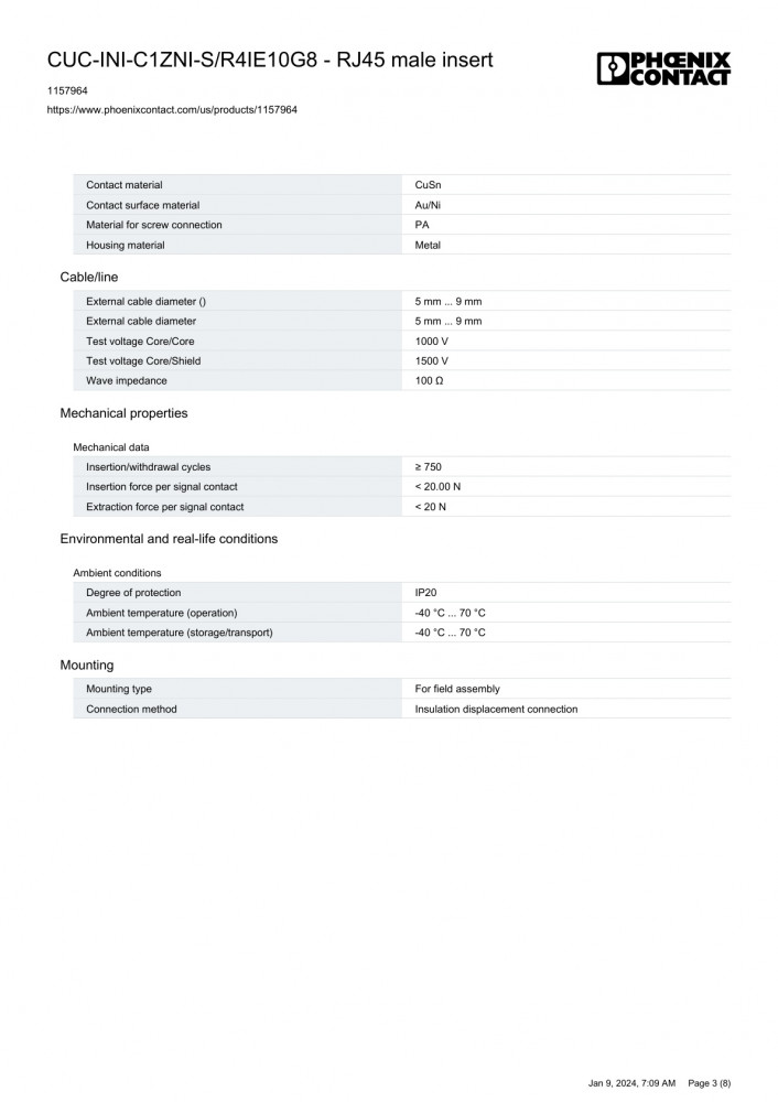 Phoenix Contact 1157964 technical document page 3