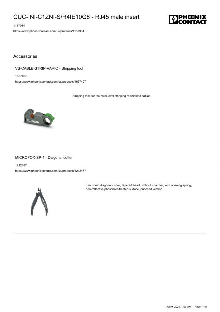 Phoenix Contact 1157964 technical document page 7