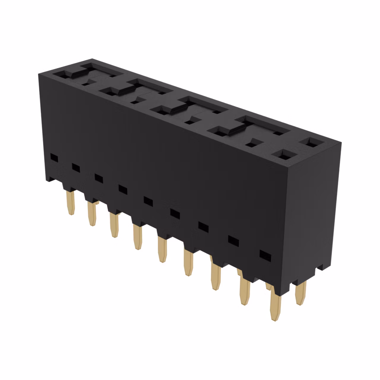 C-Grid III PCB Receptacle, 2.54mm Pitch, Dual Row, Vertical, 18 Circuits, 0.12µm Gold (Au) Flash Plating, Straight PCB Pins for sale