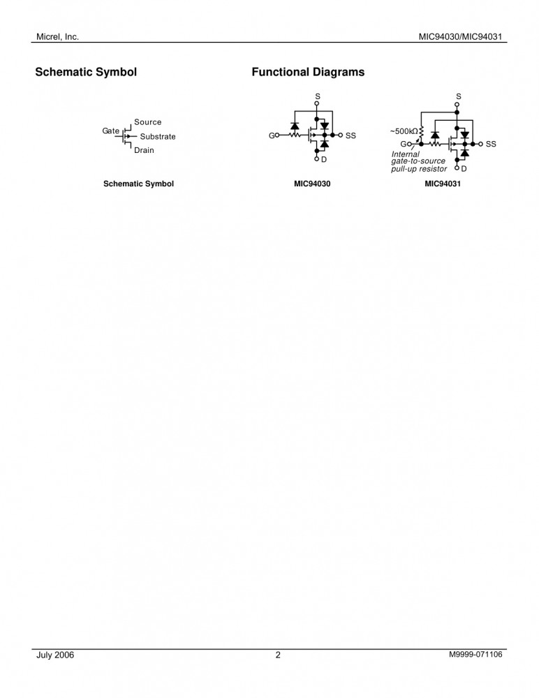 MIC94030YM4-TR technical document page 2