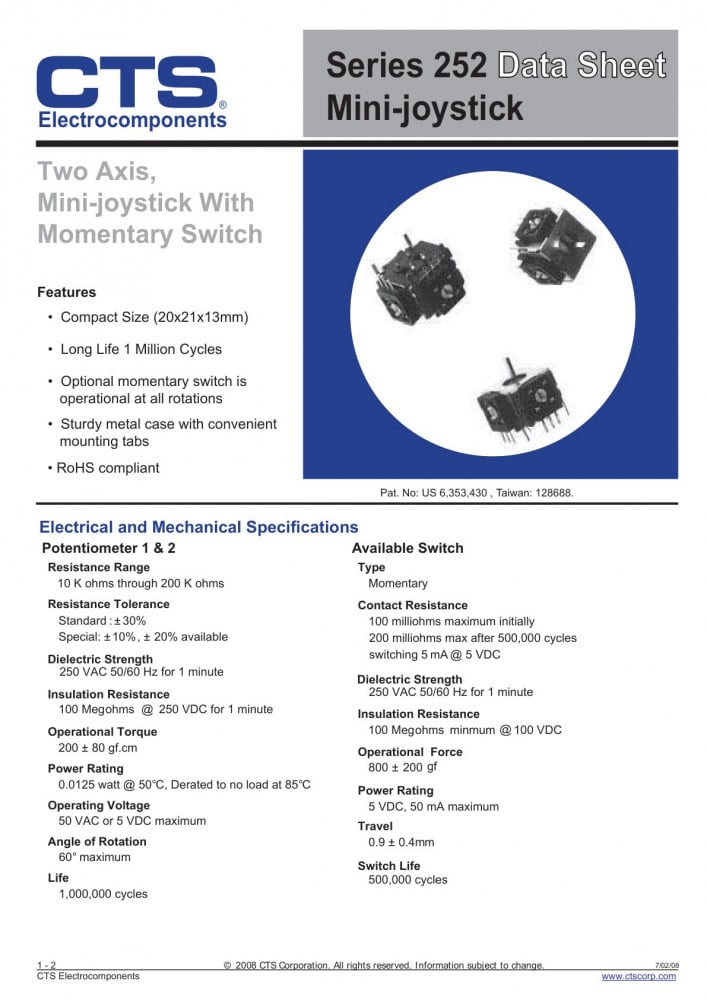 CTS Series 252 features and specifications