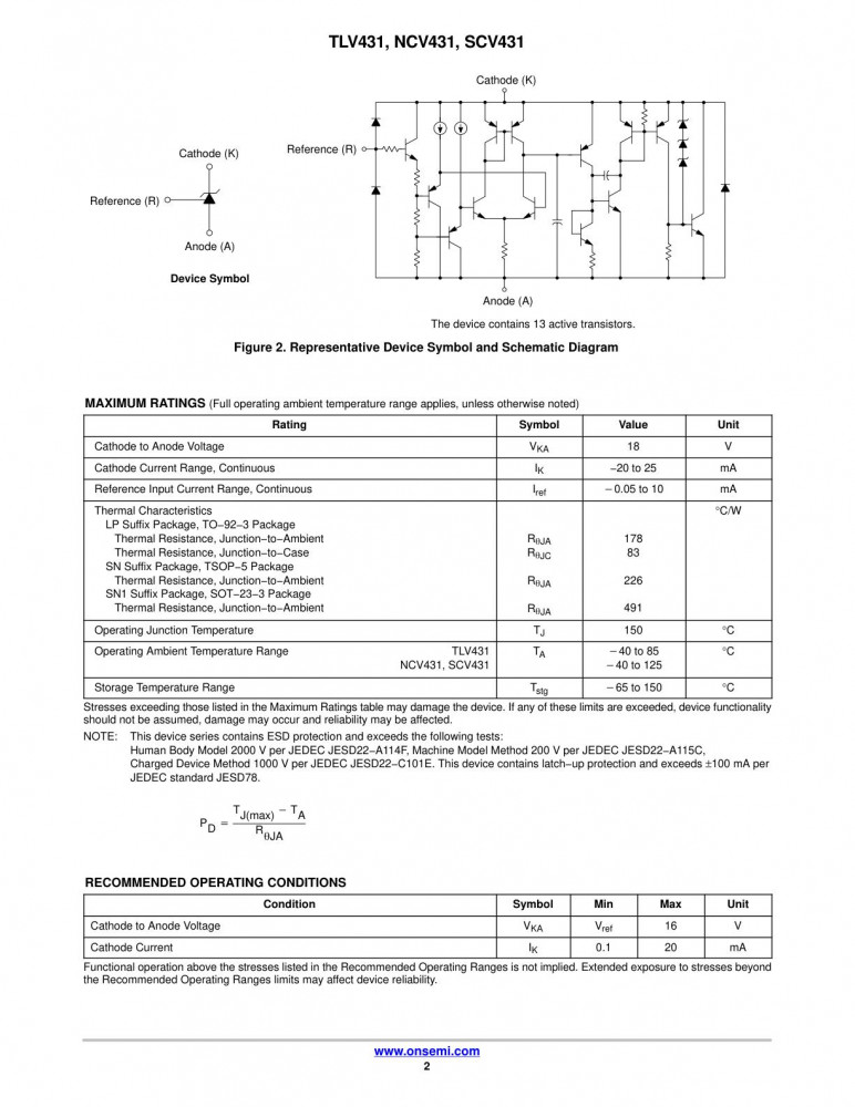 TLV431 datasheet page 2