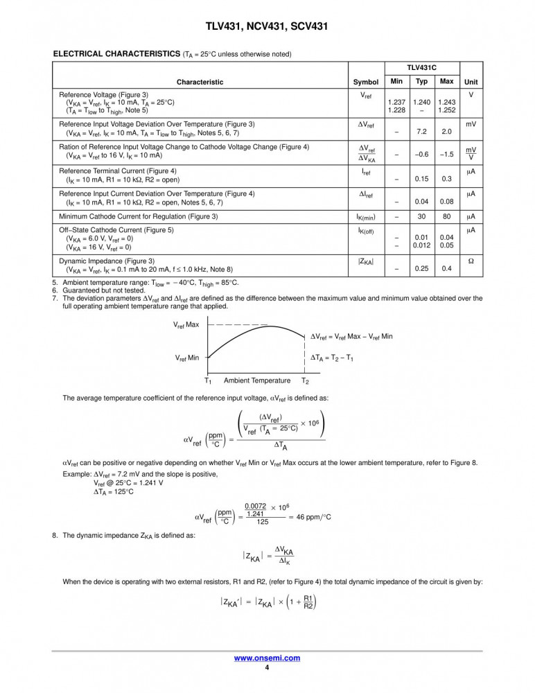 TLV431 datasheet page 4