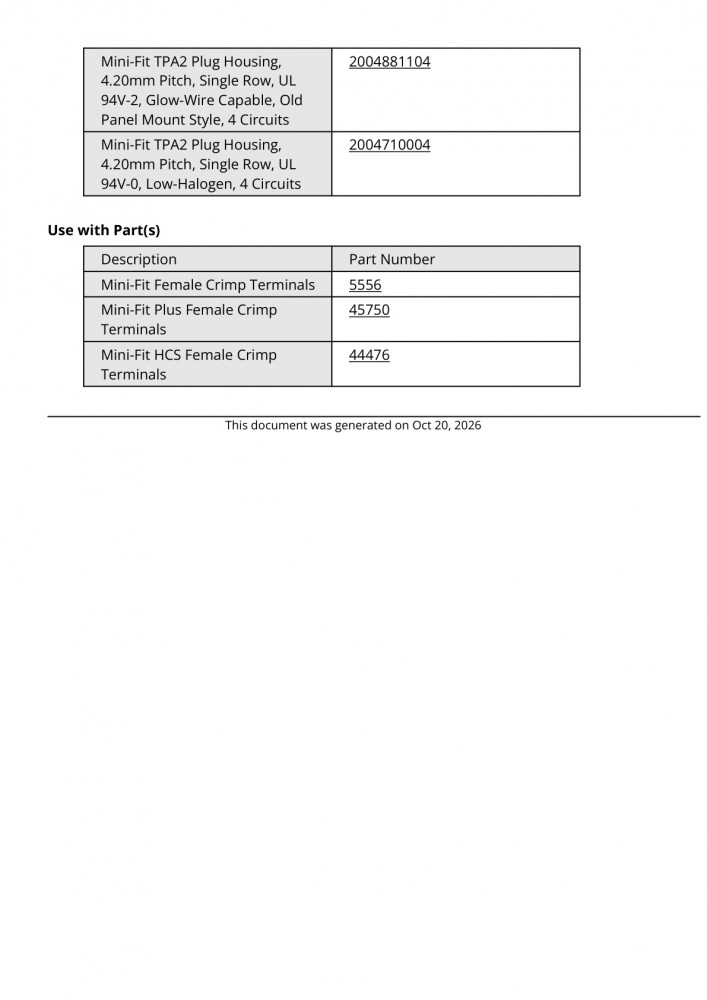 MOLEX 2318784041 documentation page 4