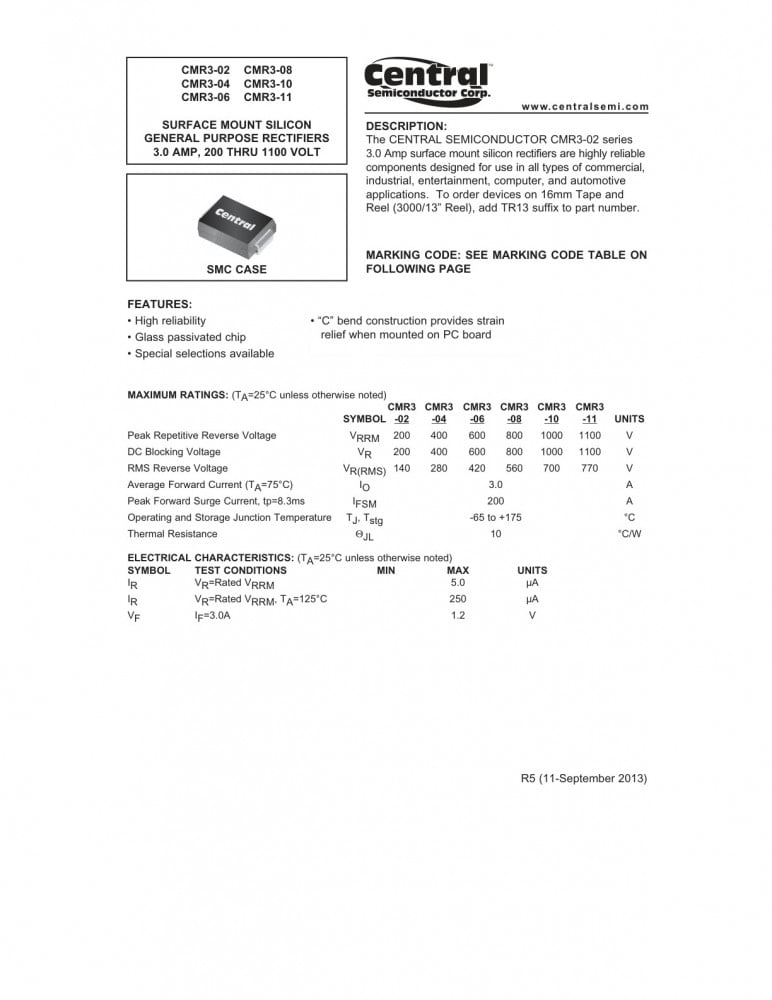 CMR3-06 datasheet page 1