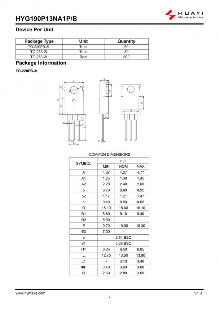 HYG190P13NA1P datasheet page 7