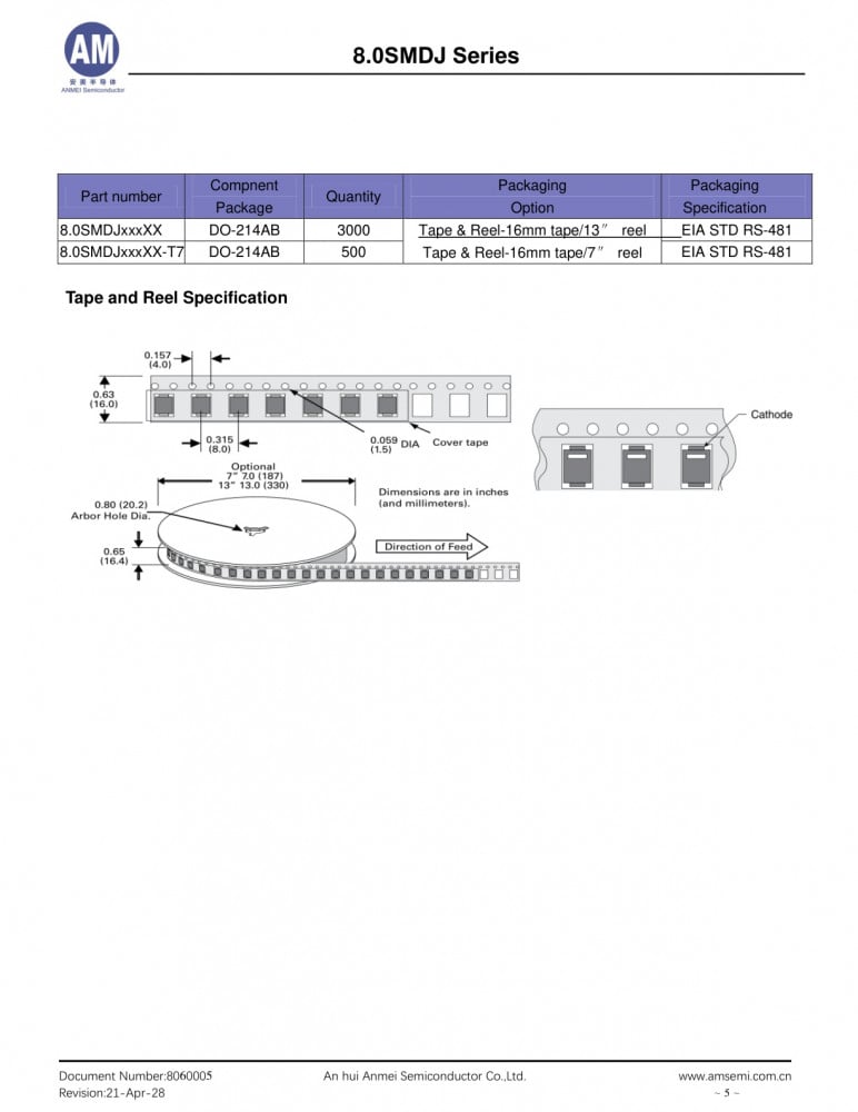 8.0SMDJ series datasheet page 5