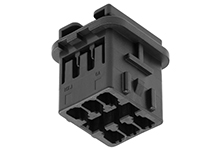 stAK50h 6 Bay Vertical Hybrid Header, 156 Circuits, Bay 1: 28 Circuits/Key 1/Dark Gray; Bay 2: 32 Circuits/Key 2/Blue; Bay 3: 25 Circuits/Key 3/Black; Bay 4: 12 Circuits/Key 2/Green; Bay 5: 32 Circuits/Key 4/Purple; Bay 6: 27 Circuits/Key 3/Blue; Tube