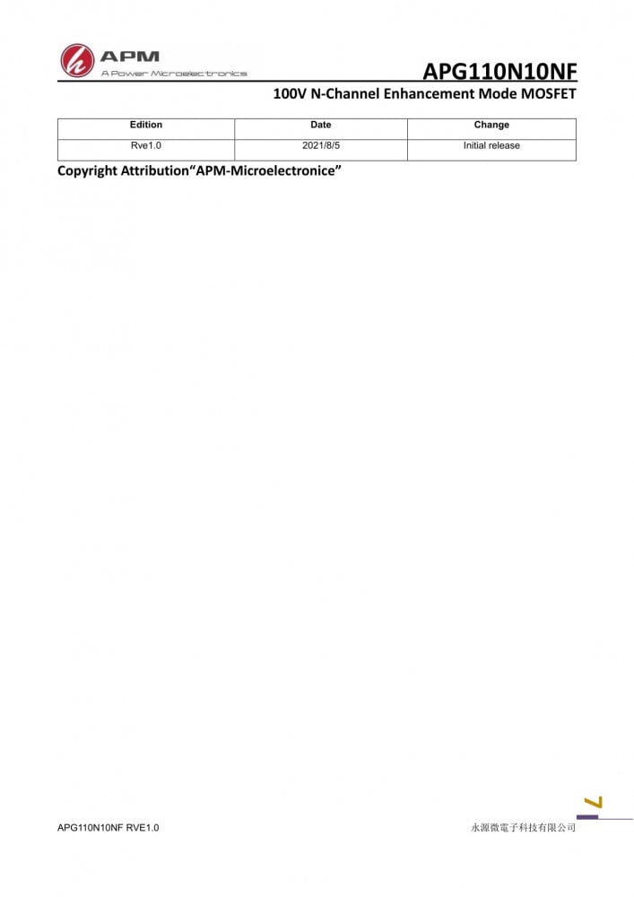 APG110N10NF datasheet page 7