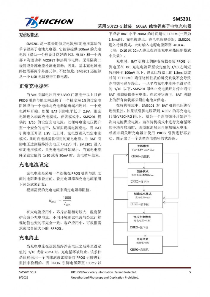 SM5201 datasheet page 5
