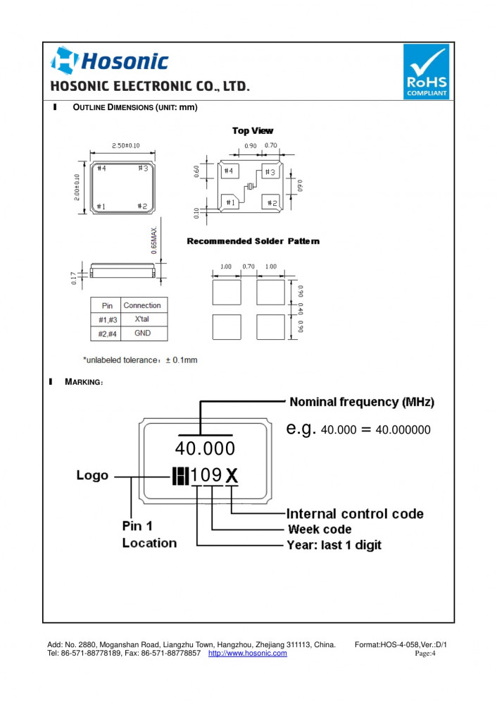 HOSONIC E2SB40E000003E specification page 4