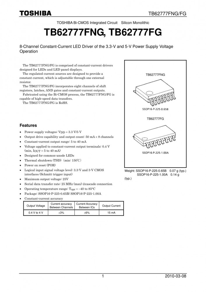 TB62777FNG datasheet page 1