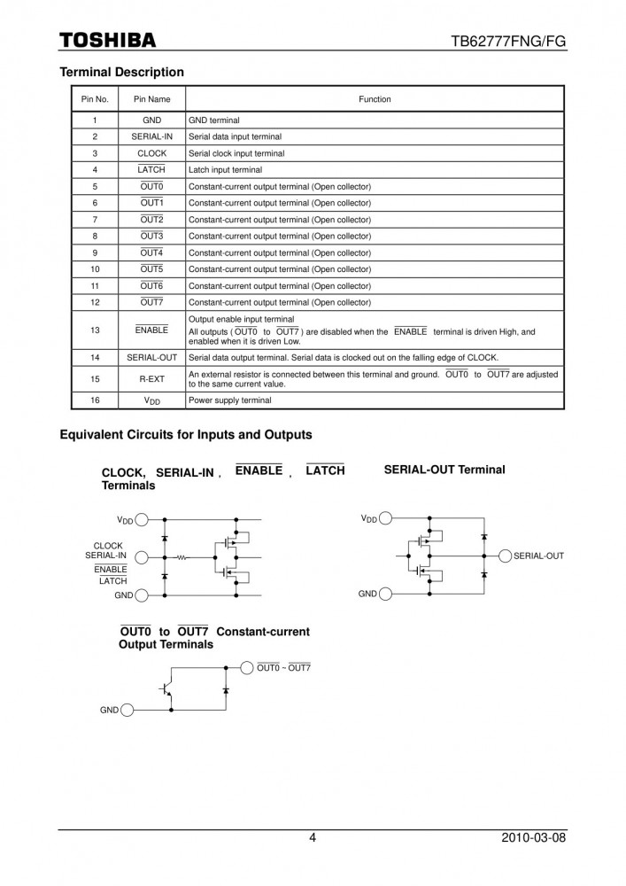 TB62777FNG datasheet page 4