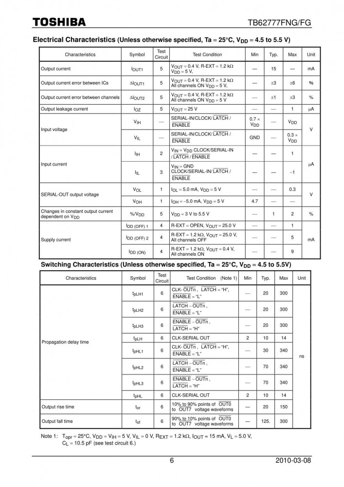 TB62777FNG datasheet page 6