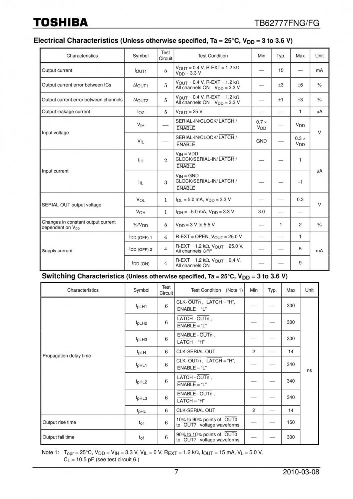 TB62777FNG datasheet page 7