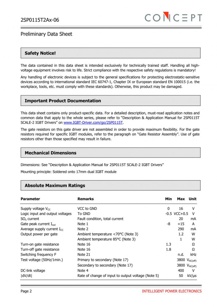 2SP0115T2A0-06 datasheet page 2