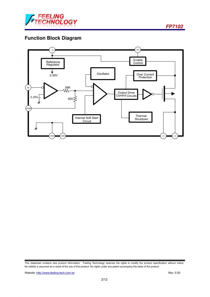 FP7102DR-LF datasheet page 2