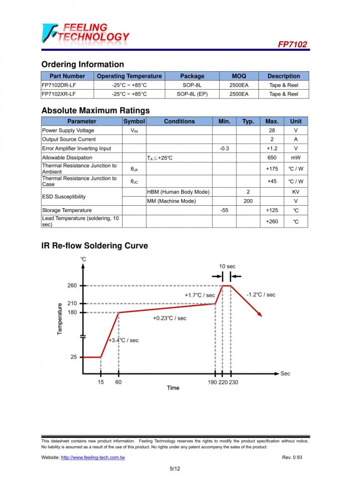 FP7102DR-LF datasheet page 5