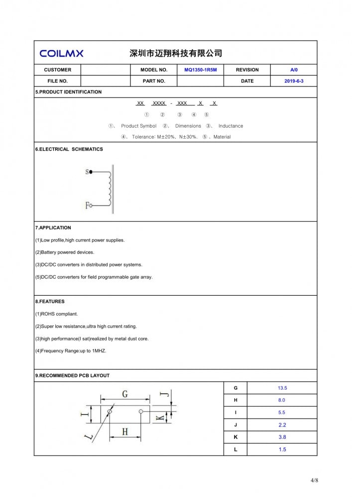 MQ1350-1R5M specification page 4