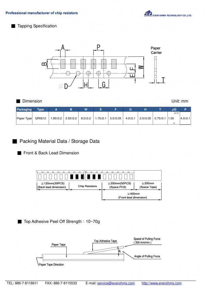EVER OHMS QR Series datasheet page 3