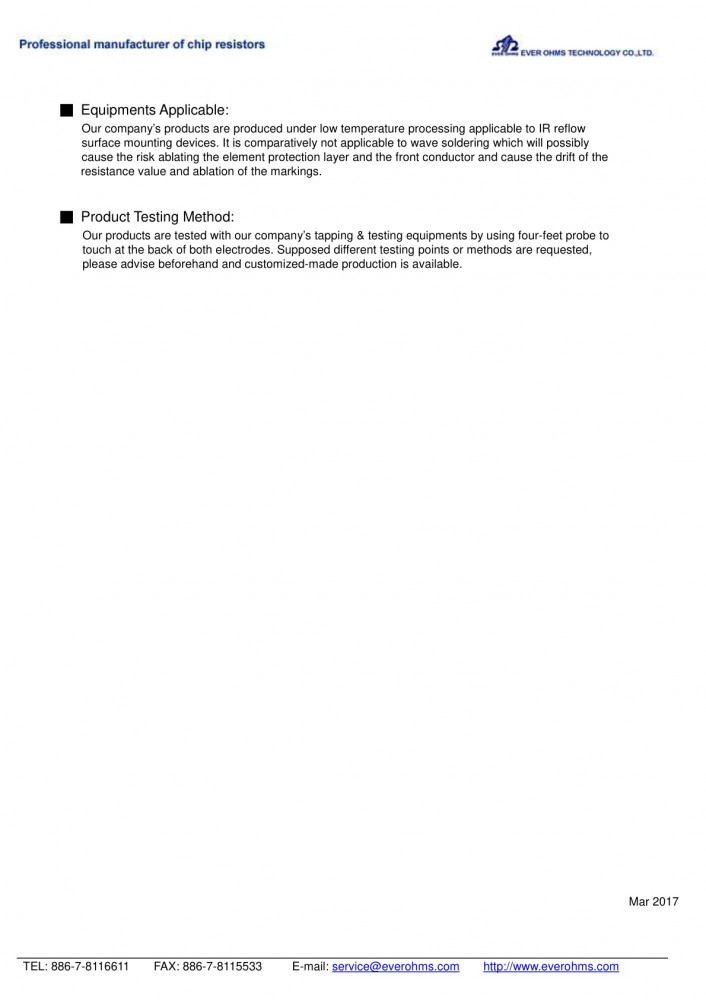 EVER OHMS QR Series datasheet page 7