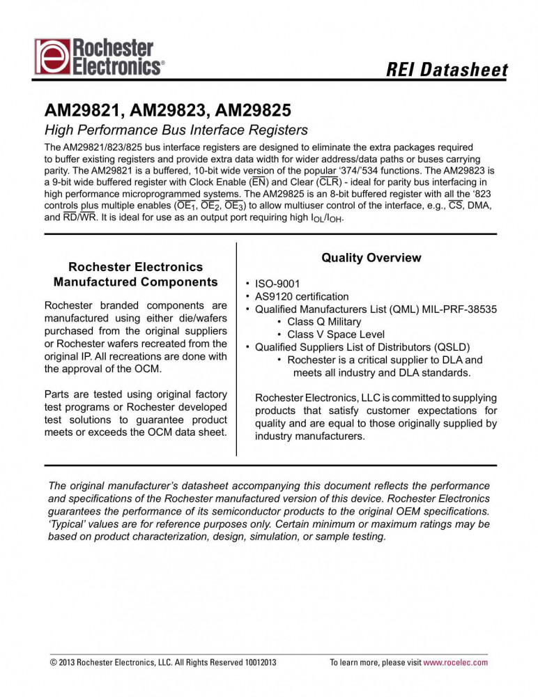 29821ALM/B technical document page 1