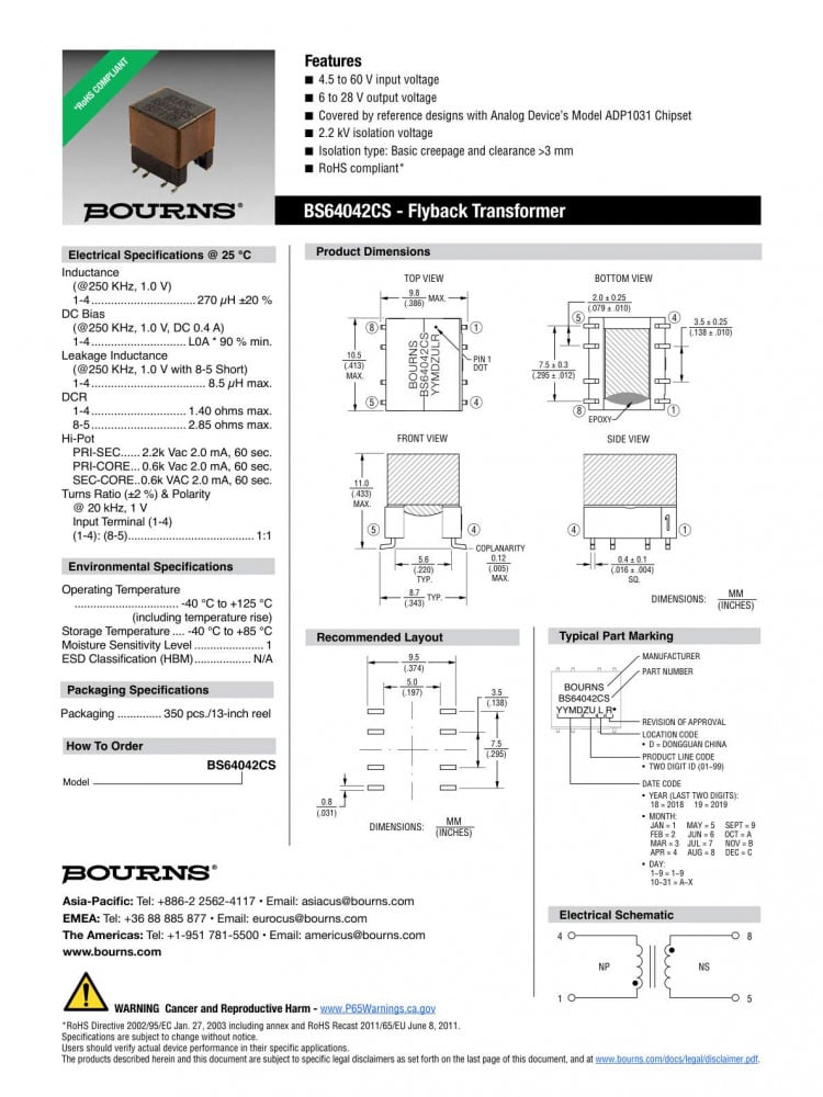 BS64042CS datasheet page 1