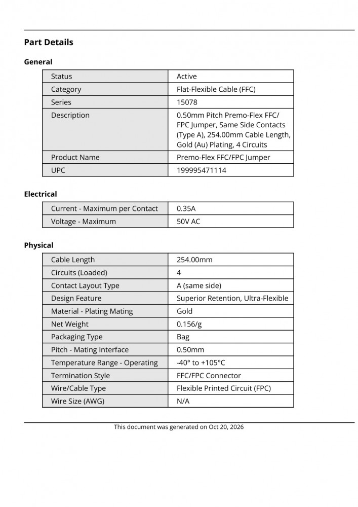 MOLEX product specification page 2