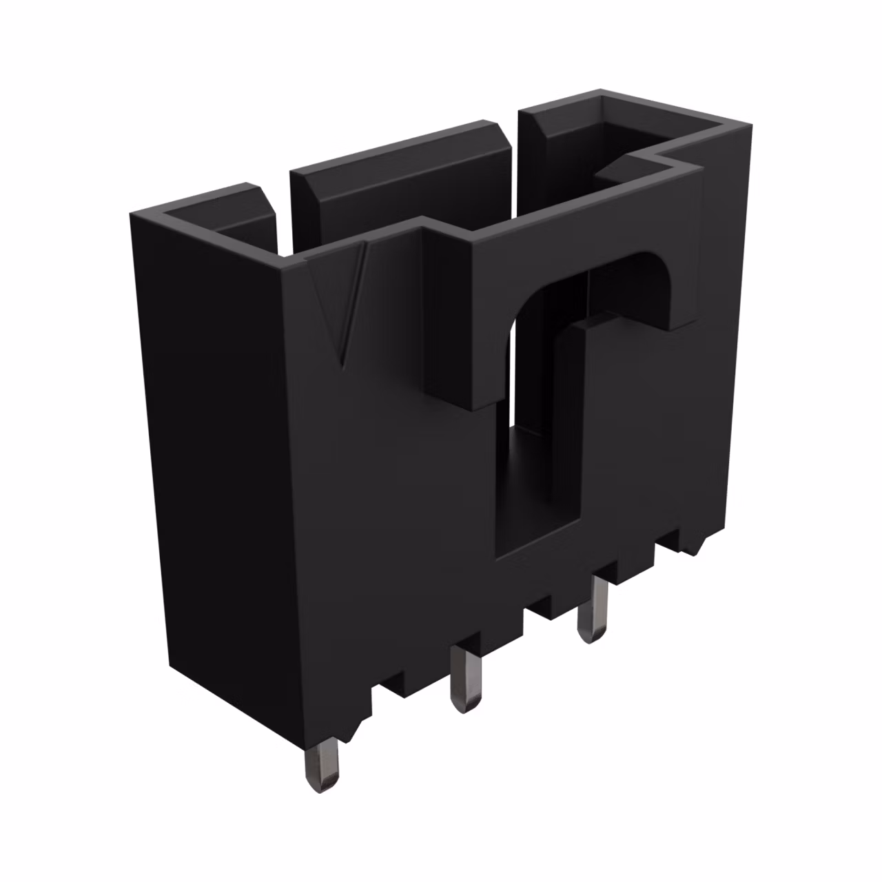 2.54mm Pitch SL Header, Single Row, Vertical, Shrouded, 3.30mm Tail Length, 5 Circuits, Circuits 2 and 4 Voided, Tin (Sn) Plating for sale