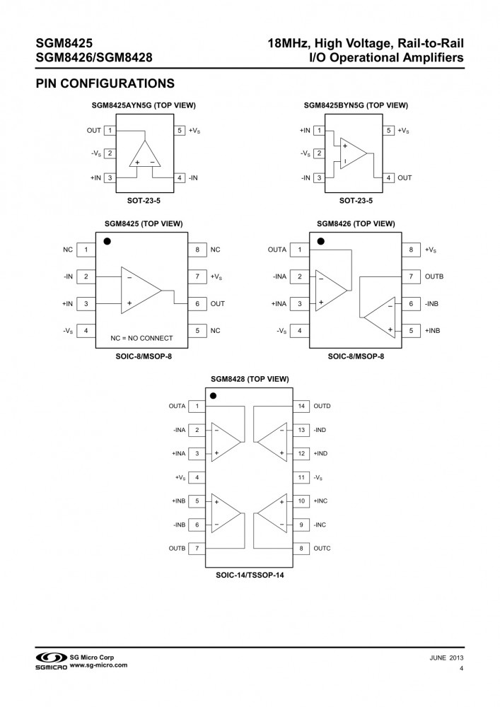 SGM8426 datasheet page 4