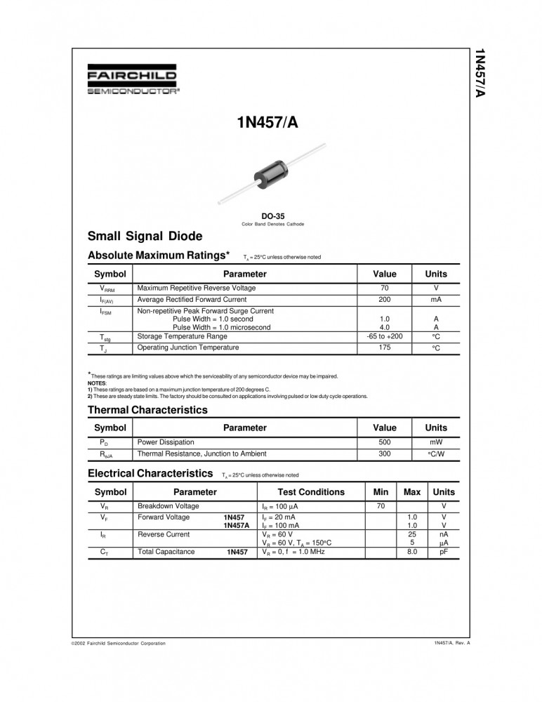 1N457 datasheet page 2
