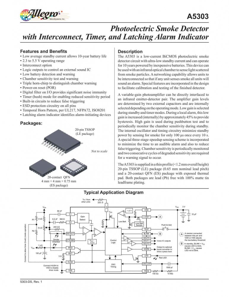 A5303 datasheet page 1