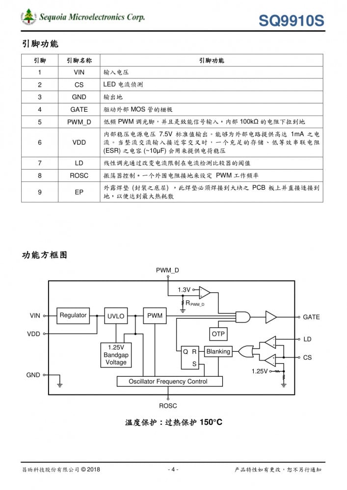 SQ9910S MST datasheet page 4