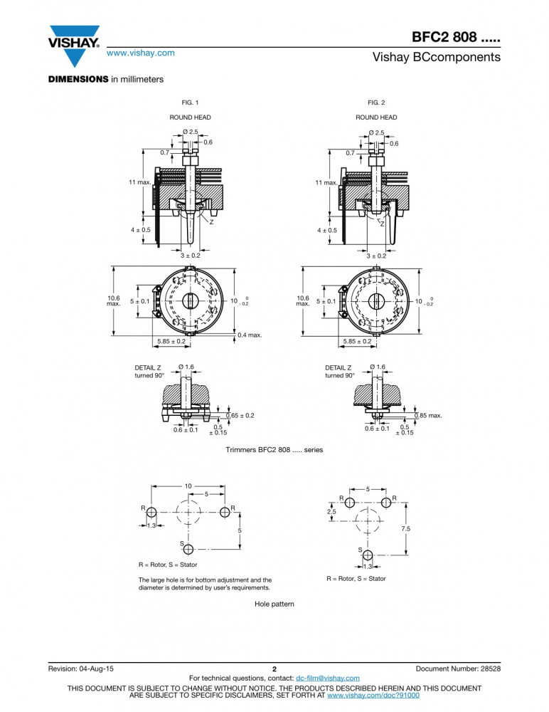 Vishay BFC280832659 datasheet page 2