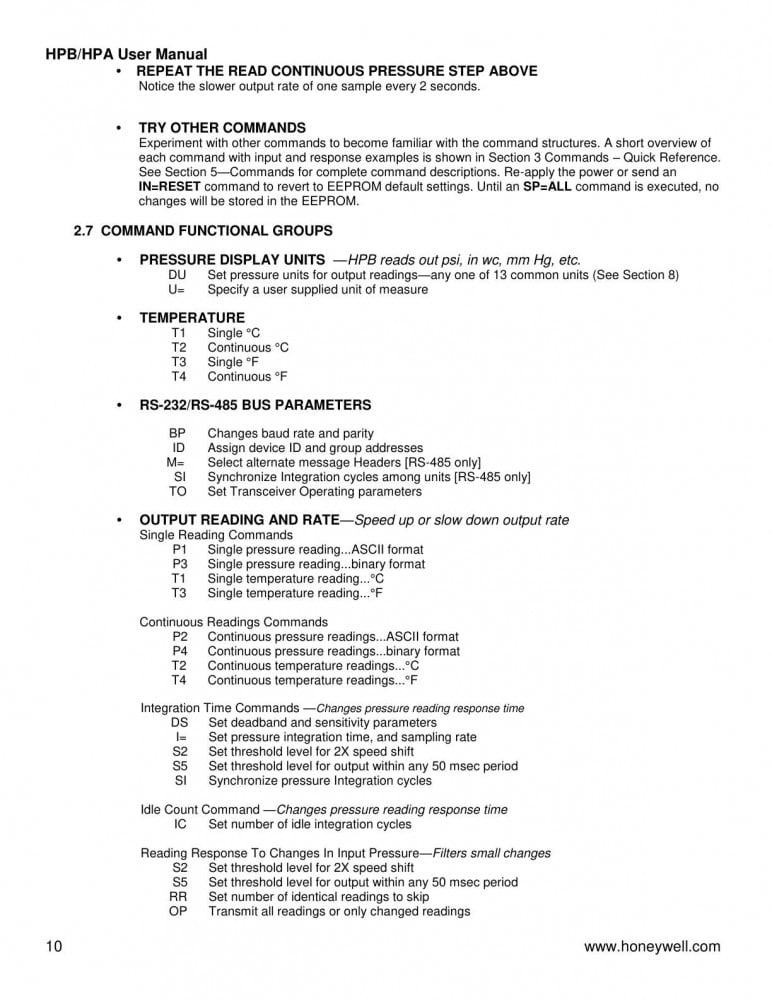 Honeywell HPA100FTTA manual page 10