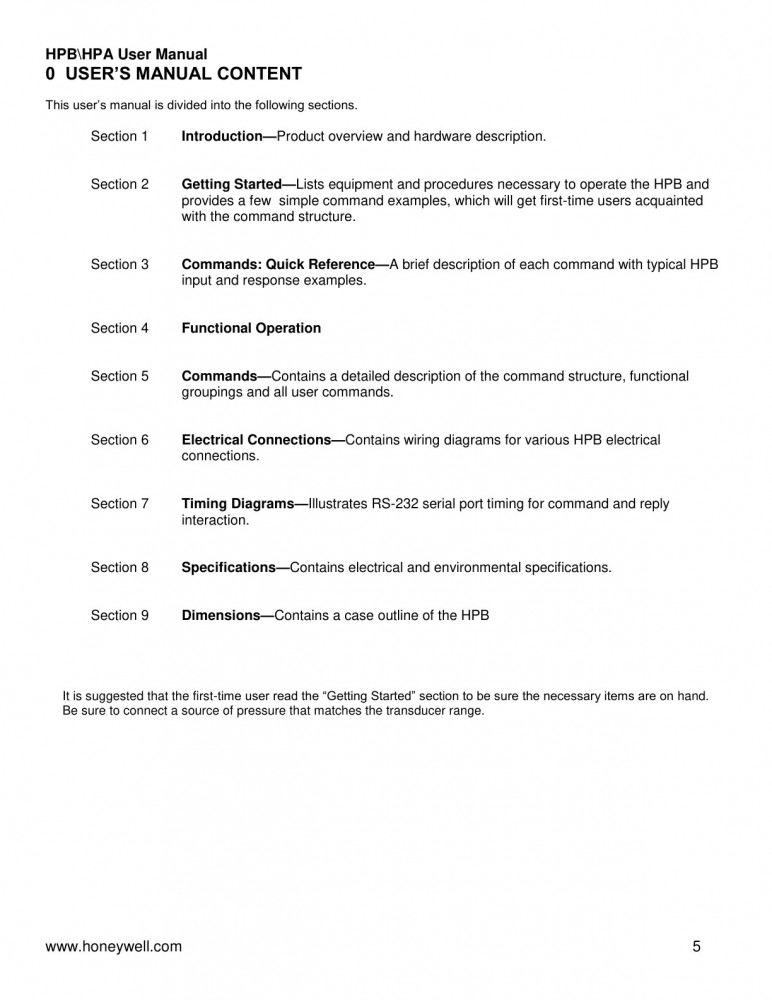 Honeywell HPA100FTTA manual page 5