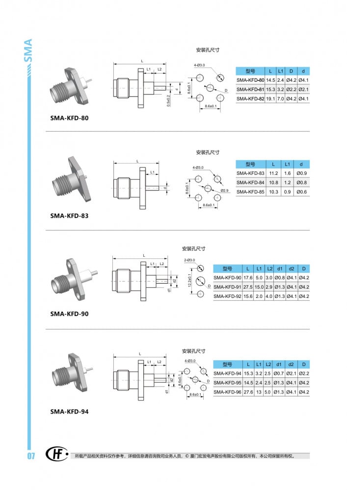 HONGFA SMA series datasheet page 6