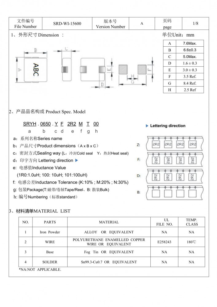SOREDE specification page 3
