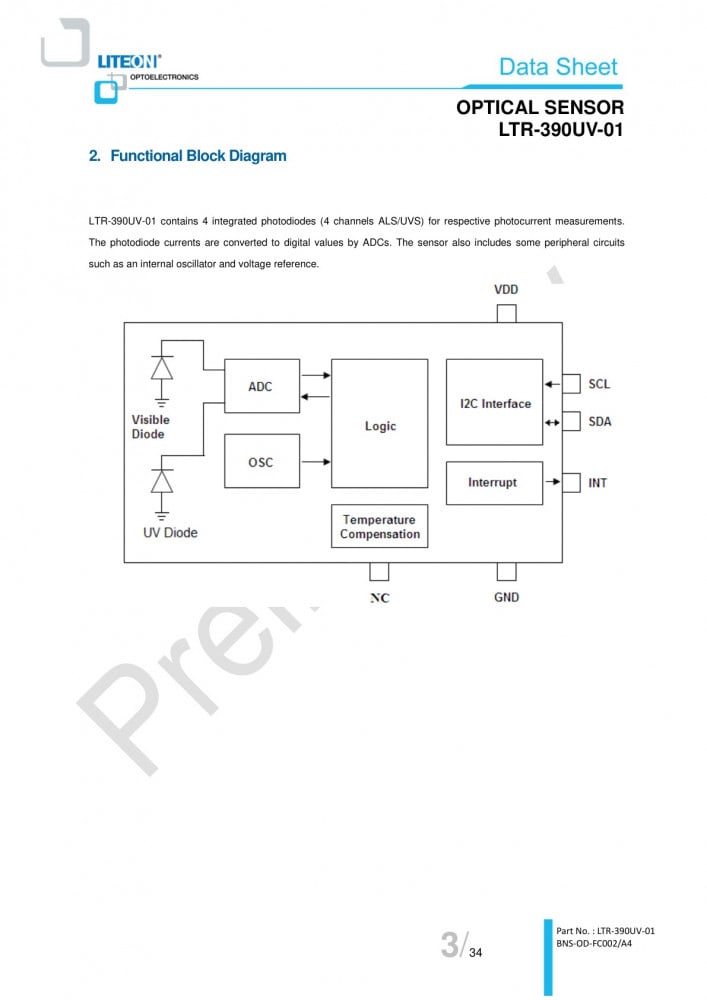 LTR-390UV-01 datasheet page 3