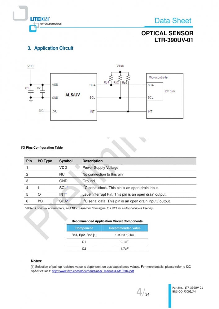 LTR-390UV-01 datasheet page 4