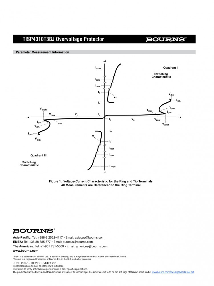 TISP4310T3BJR-S datasheet page 4
