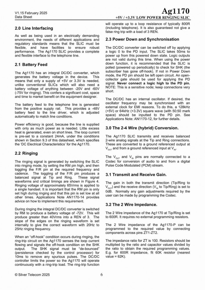 Ag1170 datasheet page 6