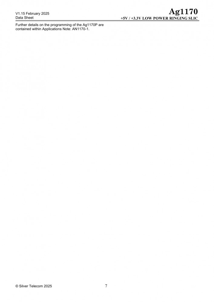 Ag1170 datasheet page 7