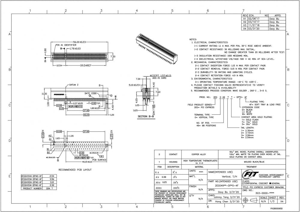 FOXCONN 2EG04943-DPL0-DF drawing page 1
